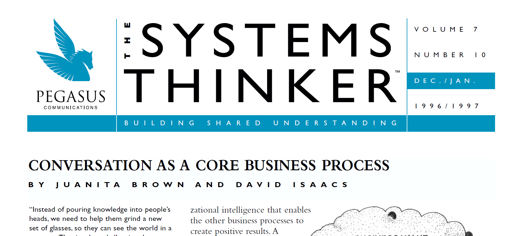 The Systems Thinker – Conversation as a Core Business Process - The ... The Systems Thinker – Conversation as a Core Business Process - The ...