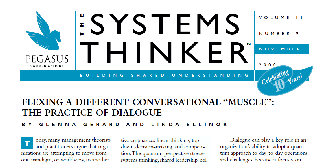 The Systems Thinker – Flexing a Different Conversational The Systems Thinker – Flexing a Different Conversational