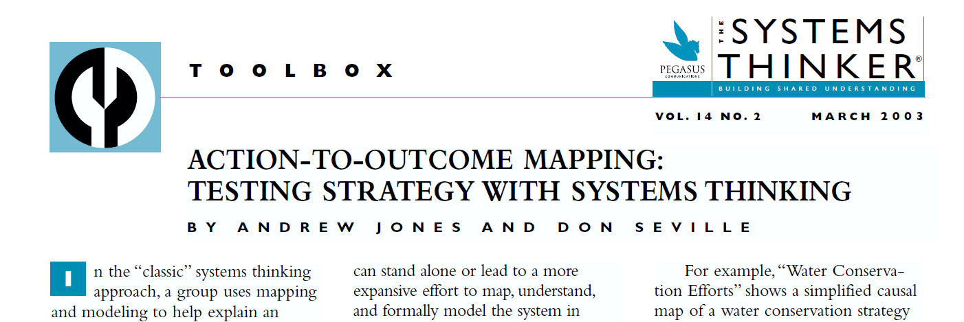 The Systems Thinker – Action-to-Outcome Mapping: Testing Strategy with ...