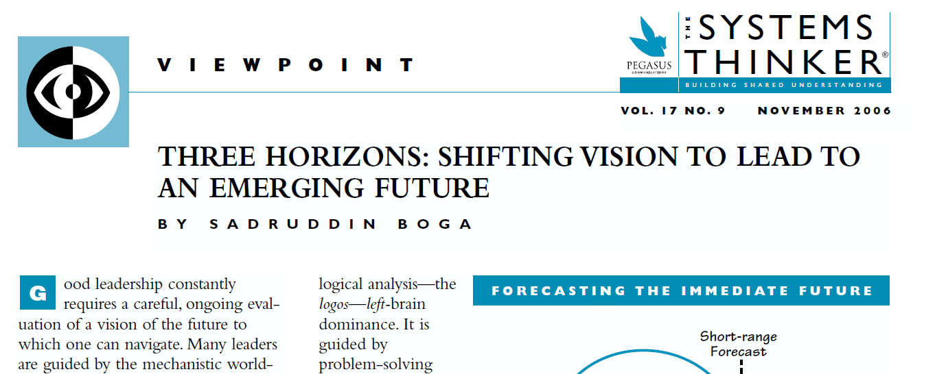 The Systems Thinker – Three Horizons: Shifting Vision to Lead to an ...