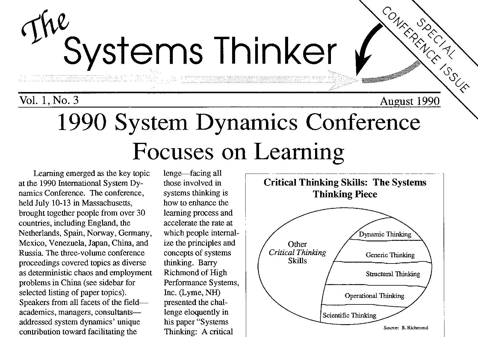 The Systems Thinker – 1990 System Dynamics Conference Focuses on ...