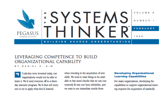 The Systems Thinker – Leveraging Competence to Build Organizational ...