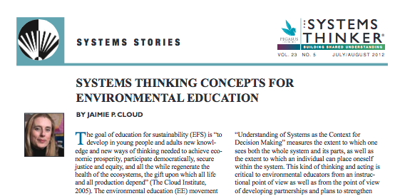 The Systems Thinker – Systems Thinking Concepts for Environmental ...