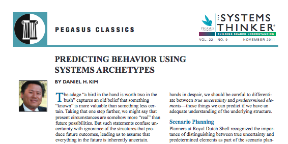 The Systems Thinker – Predicting Behavior Using Systems Archetypes ...